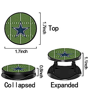 MIULHPA （3 Pack ） Multifunction Football Team Cell Phone Stand Holder and Grip. Foldable Phone Kickstand Mount Compatible for Smartphones (Green Blue Design)