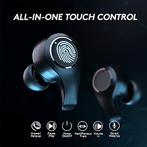 Xmythorig True Wireless Earbuds, Bluetooth 5.0 Headphones with 4-Mics, ENC Noise Cancelling Earphones for Clear Calls, Hi-Fi Stereo in-Ear Headset with Deep Bass, IPX6 Waterproof for Office/Workout