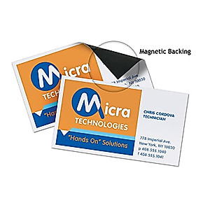 Avery 8374 Magnetic Business Cards, 2 x 3 1/2, White, 10 Cards per Sheet (Pack of 30 Cards) - Matte White