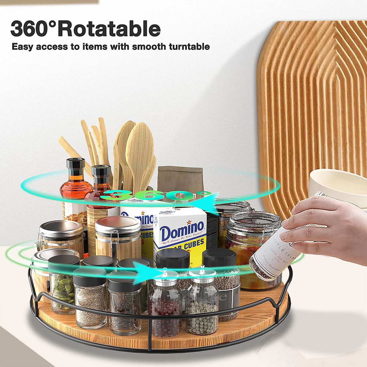 10" & 11" Lazy Susan Organizer - Carbonized Black