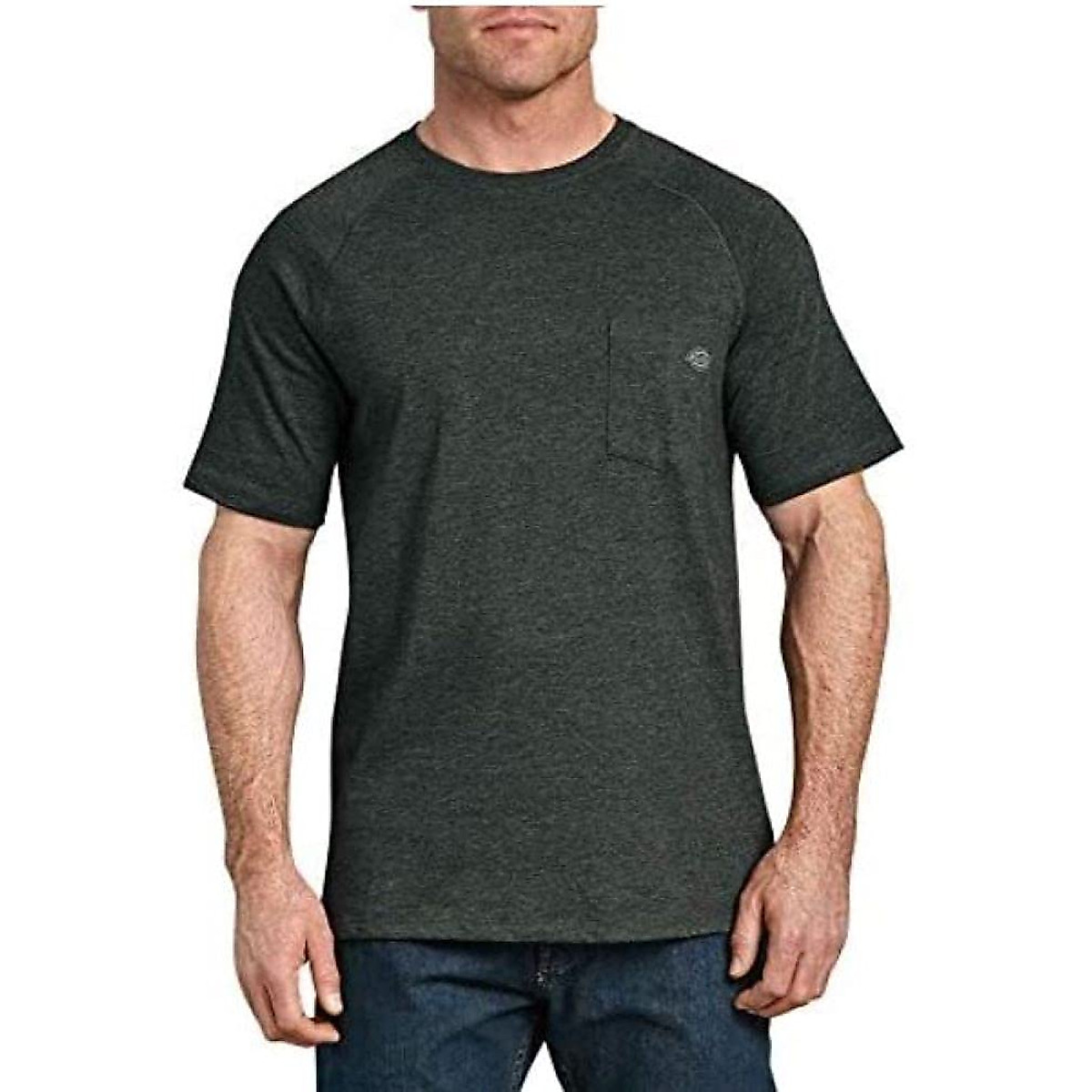 Dickies mens Short Sleeve Performance Cooling Tee T Shirt, Hunter Heather, Large US
