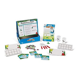 hand2mind Ten Frame Pop Up Math Activity Center, Kindergarten Learning Games, Two Color Counters, Math Manipulatives, Counting Toys for Counting, Sorting, and Addition, Math Game, Classroom Supplies