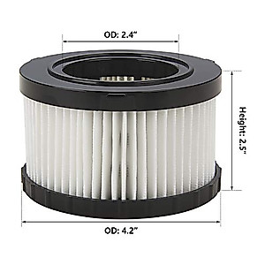 A-KARCK DC5151H Replacement Filter 2 Pack Compatible with DeWalt DC5151H DC515 DCV517 Wet Dry Vacuum