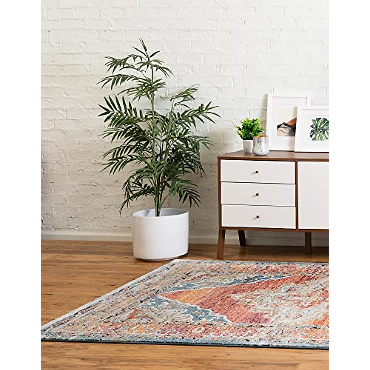 Unique Loom Isabella Collection Area Rug - Rossellini (9' x 12' Rectangle, Rust Red/Beige)