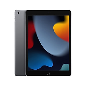 Apple iPad (9th generation): with A13 Bionic chip, 10.2-inch Retina display, 256GB, Wi-Fi, 12MP front/8MP back camera, Touch ID, all-day battery life – Space Gray