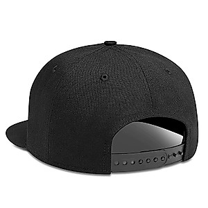 Snapback Hats for Men-Flat Bill Hats,Mens Hats Snapback,Skull Skeleton Hat,Snap Backpack Hat,Black Baseball Cap Gift for Men
