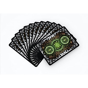 Bicycle Playing Cards Fireflies Design | Limited Edition Deck Pitch-Black with Glowing Effects, Silver