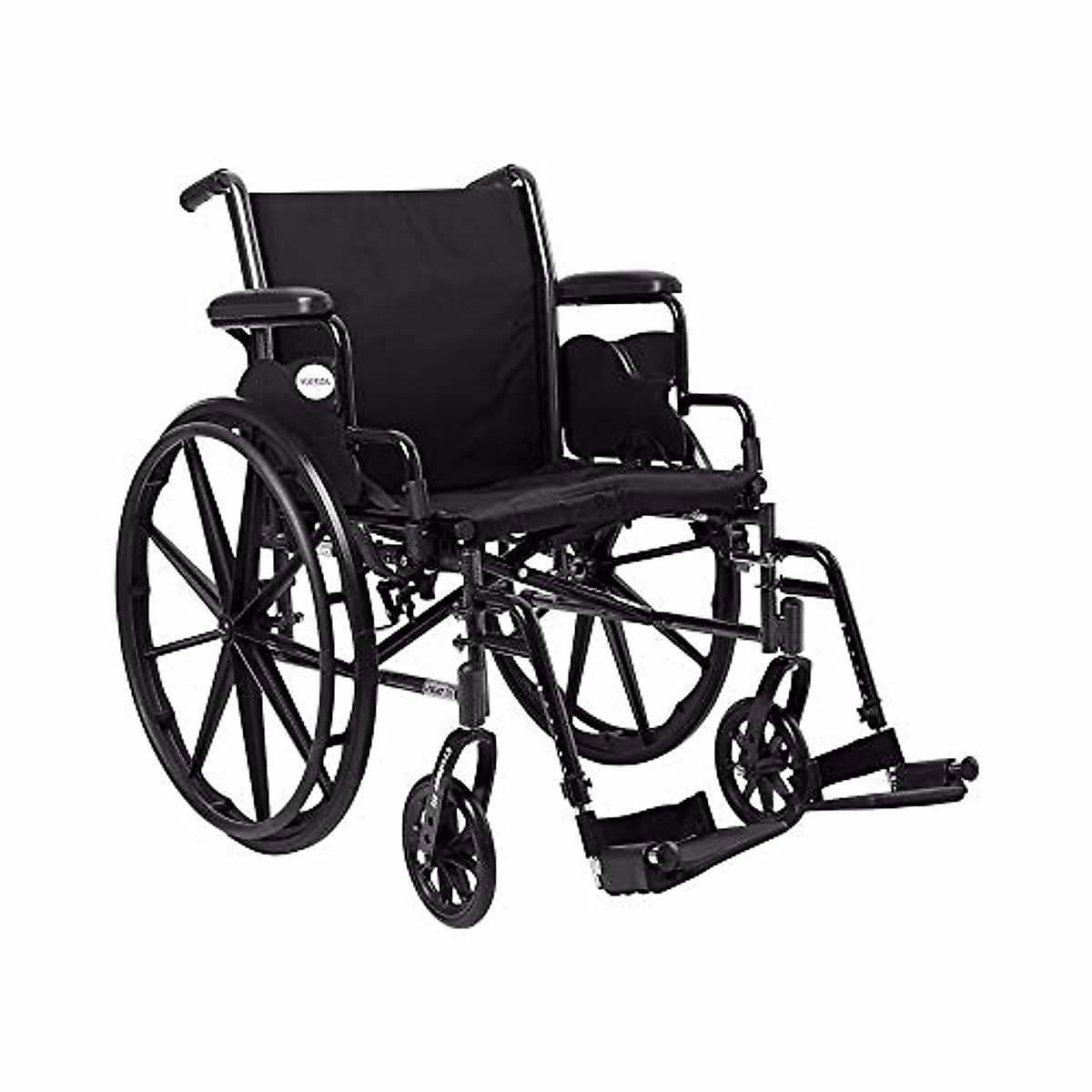 McKesson Wheelchair, Swing Away Foot Leg Rest, Desk Length Arms Flip Back, 20 in Seat, 300 lbs Weight Capacity, 1 Count