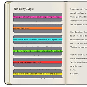Guided Reading Strips Highlight Strips Colored Overlay Highlight Bookmarks Help with Dyslexia for Crystal Children and Teacher Supply Assistant (6 Pieces)