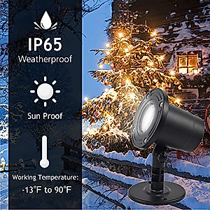 Christmas Snowflake Projector Lights, Weatherproof Led Snowfall Lights Outdoor Patio Garden Decorative Lighting for Christmas Xmas Holiday Wedding Indoor Home Party Decoration Show
