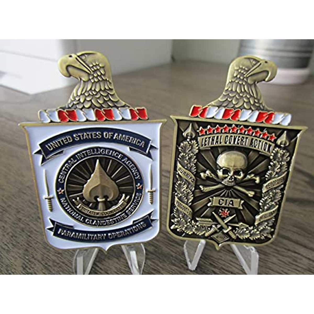 Set of 4 CIA Covert Action Challenge Coins SAD SOG Seal Team VI Grim Reaper