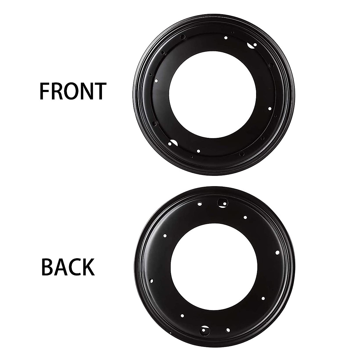 2Pack 9" Lazy Susan Hardware 5/16 Thick Turntable Bearing Swivel Plate 750lbs Load Capacity Round Lazy Susan Turntable Base for Rotating Table, Serving Tray, Corner Shelves, Book Rack, Black