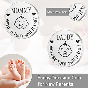 Pregnancy Gifts Est 2023-New Parents Gift Set Pregnancy Announcement-First Time New Mom Basket for Baby Shower Gender Reveal-Mom & Dad Mugs, Decision Coin, Baby Ultrasound Frame, Onesie, Bib, Socks