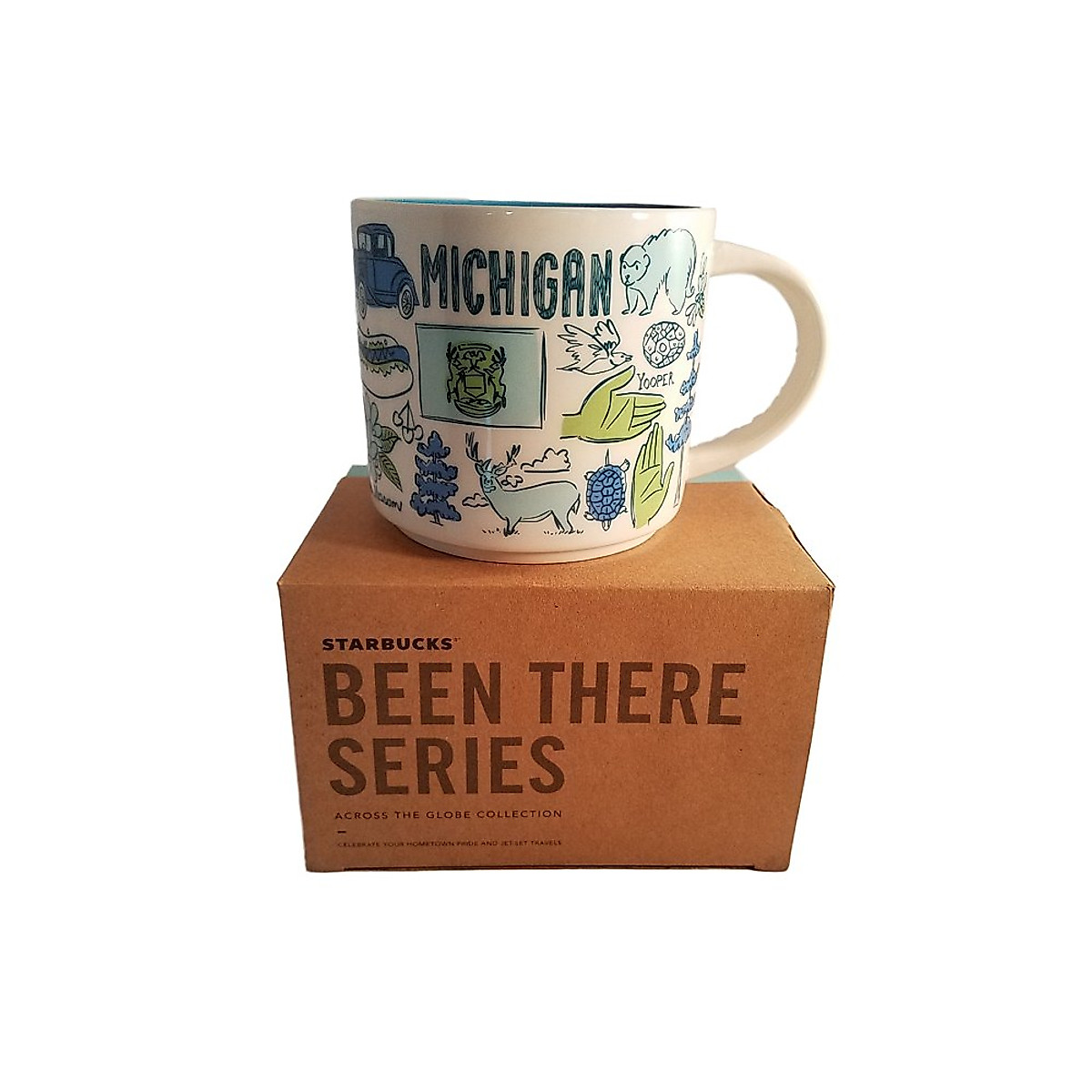 Starbucks Michigan Been There Series Ceramic Coffee Mug, 14 oz