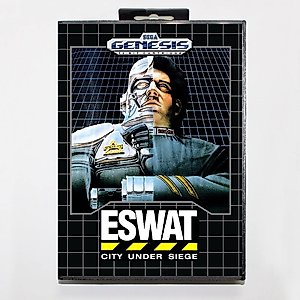Retro Game 16 Bit MD Game Card Eswat With Retail Box For Sega Genesis System (EUR Shell)