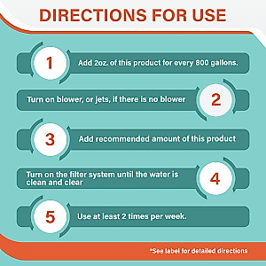 Spa Clarifier | Hot Tub Clarifier to Eliminate Cloudy Water - Spa Water Clarifier for Hot Tub Chemical - Spa Clarifier for Hot Tubs - Spa Clarifier HotTub Owners Rely on for Clear Water (1-Quart)