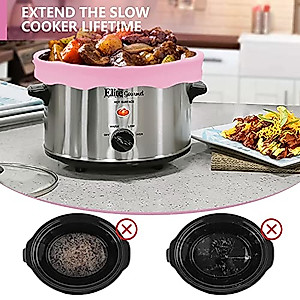 3 Pack Slow Cooker Liners Leakproof Newly Upgraded, Easy Clean Crock Pot Liners Reusable Silicone Bag Liners Fit 7-8 Quarts Oval or Round Pot