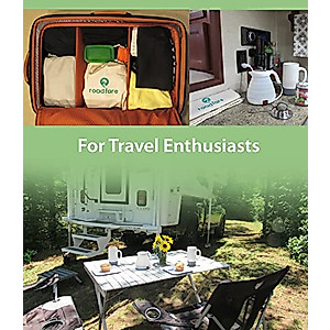 Roadfare Ultrathin Collapsible Kettle - Food Grade Silicone Travel Kettle - Foldable Mini Electric Tea Kettle