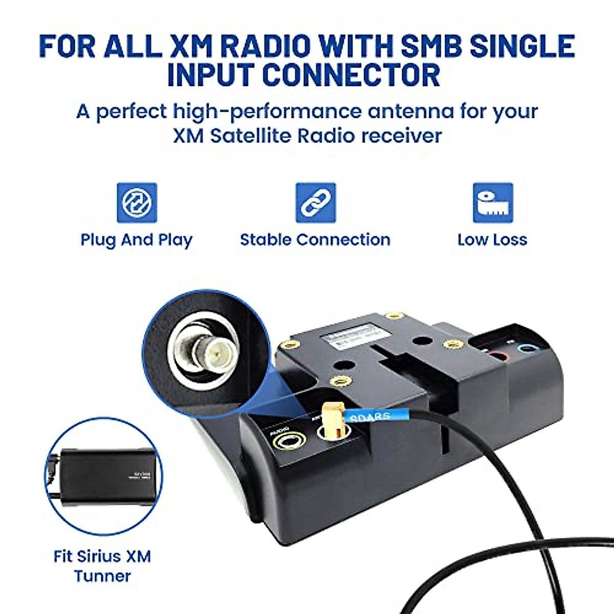 Anina 23FT Sirius XM Radio Antenna with Magnetic Compatible with All Sirius and XM Satellite Radio Receiver