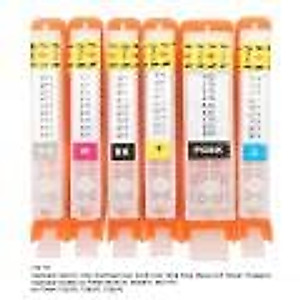 FTVOGUE 5PCS Ink Cartridge, Reusable Printing Ink Cartridge PGBK BK C M Y 5 Color for Printing (970-971)