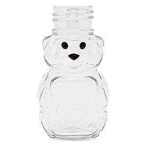 Clearview Containers | 2 Ounce Honey Bears with Screw Top Lid | Red, 24 Pack | Perfect for Holidays, Baby Shower Gifts, Beekeeping, Honey Dispensing