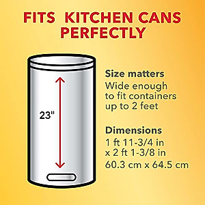 Glad ForceFlex MaxStrength with Clorox Tall Kitchen Drawstring Trash Bags, 13 Gallon Grey Trash Bags, Eucalyptus and Peppermint Scent, 90 Count