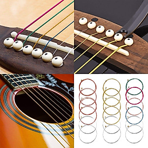 RIMLUFE acoustic guitar strings acoustic set music accessories replacement kit winder cutter finger picks holder variety pack starter tuning pegs tool repair kit parts for beginners capo 6 string set