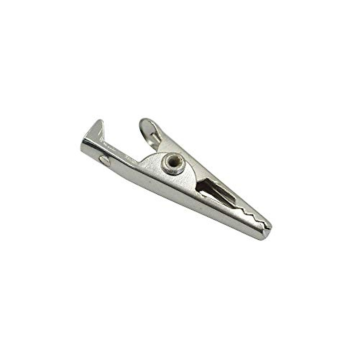 bnafes 27mm/1.06" Alligator Clips Test Crocodile Clamps Silver Tone - (30 Pcs)