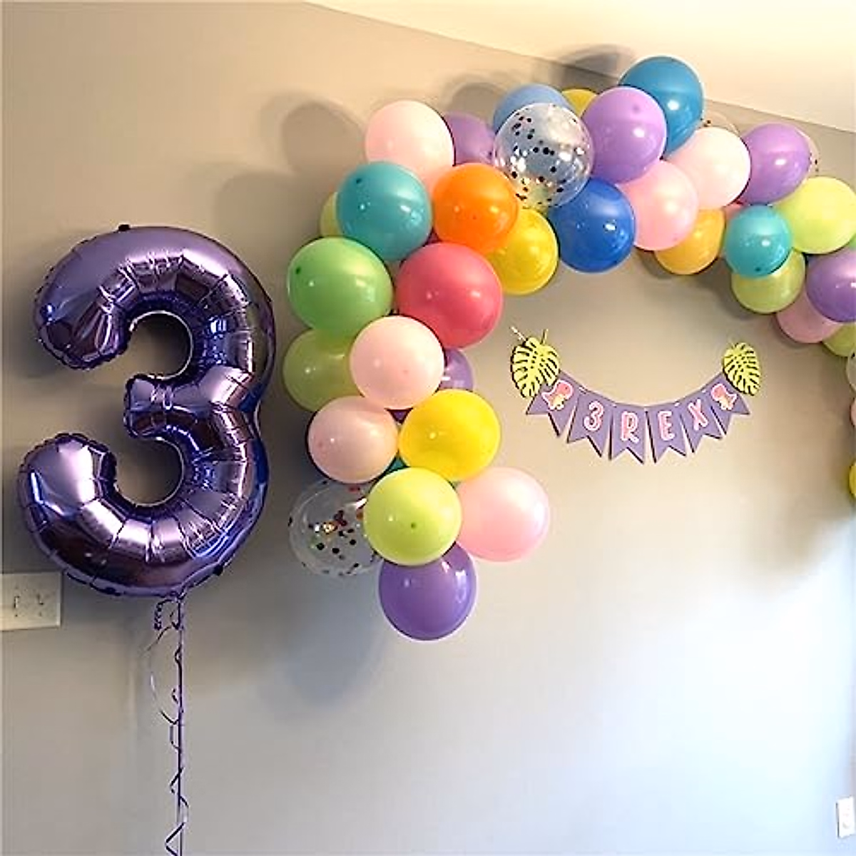 Purple Number 30 Balloons, 40 Inch Purple Mylar Foil Number 3 & 0 Balloons for Women, Self Inflating 30th Birthday Balloons for 30 Year Old Anniversary Birthday Party Decorations Supplies