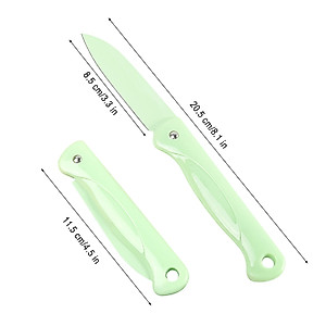 Lomgwumy Paring Knife, Foldable Fruit Knife, Fruit Knife Full Body Spray, Small of Exquisite, Small and Easy to Carry, Suitable for Most Types of Vegetables and Fruits (6 Pieces)