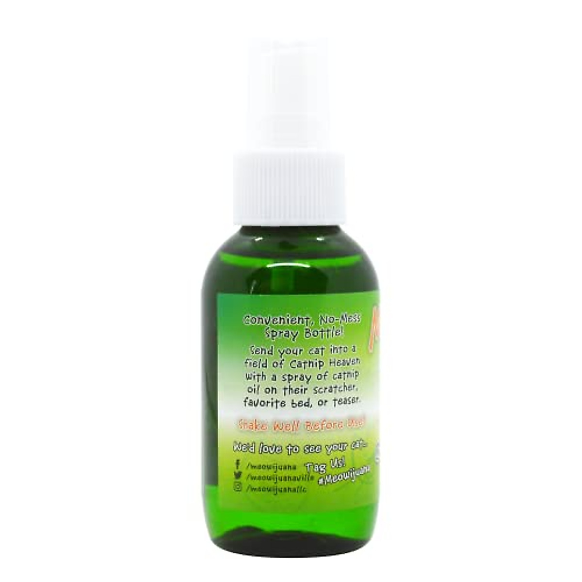 Meowijuana | 3 Oz. Premium Catnip Spray | Organic | High Potency | Use On Cat Toys, Teasers, and Scratchers | Grown in The USA | Feline and Cat Lover Approved