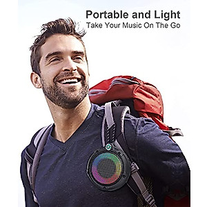 Ortizan Bluetooth Shower Speaker, IPX7 Waterproof Wireless Speaker with LED Light, 8W Loud Sound, 24H Playtime, Floating, Portable Mini Speakers for Kayak, Beach, Biking, Gifts for Men, Women