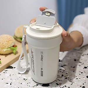 16 oz New 316 Stainless Steel Vacuum Insulated Tumbler - Coffee Travel Mug Spill Proof with Lid - Thermos Cup for Keep Hot/Ice Coffee,Tea and Beer (D)