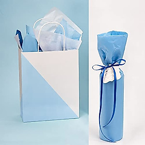 Loveinside Wrapping Tissue Paper - 3 Color Tissue Paper Bulk for Wrap, Art Crafts, DIY, Pack Bags - 20 x 20 inches - 120 Sheets - White, Blue, Light Blue