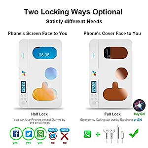 ySky Portable Smart Auto Phone Timer Lock Box for iPhone and Android Phones, Self-Control Timer Locker to Help Kids,Students, Adults Focus Back,Prevent Excessive Games, Mobile Phone Addiction(White)