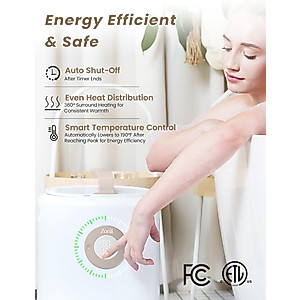 ZonLi Towel Warmer, Large Towel Warmers for Bathroom, Luxury Hot Towel Warmer for Spa, with Auto Shut-Off, Adjustable Timer, 20L Bucket Fits 2 Oversized Towels, Blankets, Swaddle