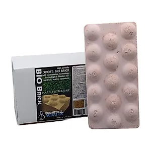 Brightwell Aquatics Xport BIO Dimpled Brick - Ultra-Porous Biological Brick Media for Marine and Freshwater Aquarium (XPBRICBIO)
