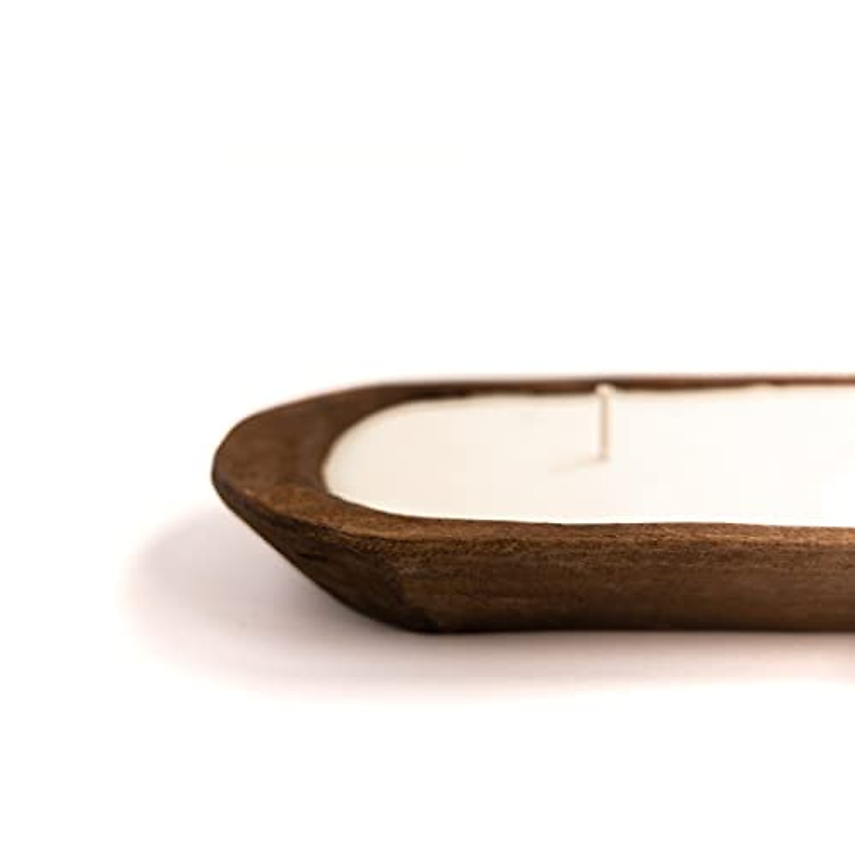 Red Barn Candle Company Wood Dough Bowl Candles | 100% Natural Soy Wax & Essential Oil Infused | Odor Eliminating + Pet Safe | Scented Candle Gifts for Men & Women (Vanilla Latte, 5-Wick)