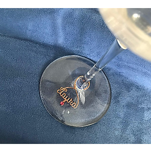 Personalized Wine Charm~Wine Glass Charm~Wire Name~17 pretty colors to choose from~Swarovski Birthstones~Handmade~Unique Gift for the Wine lover in your life