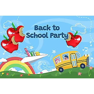 Apple balloons welcome back to school party decoration balloons red mylar apple balloon for the first day of school decoration