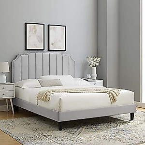 Modway Colette Platform, Full, Light Gray