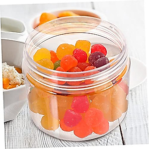 Cabilock 10pcs Box Transparent Storage Tank Cylinder Food Cup Container with Lid Pickle Jar Organizer Case Pet Food Candy Jar Kitchen Powder Container Snack Jar Cosmetic The Pet