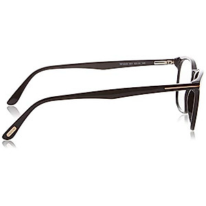 Eyeglasses Tom Ford FT 5505 001 Shiny Black, Rose Gold"t" Logo, 52-19-145