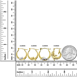 14K Yellow Gold 3mm Thick Dancing Dolphin Hoop Earrings with Hinged Clasp | 3x18mm Hoop | Yellow Gold Dolphin Earrings | Solid Gold Earrings for Women For Women