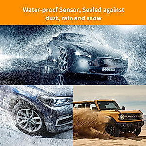 VESAFE Wireless tire Pressure Monitoring System, TPMS, with Solar Charger, Different high/Low Pressure Limits for Two axles, auto Sleep Mode, only Work with Cars, not Work with Camping Vehicles