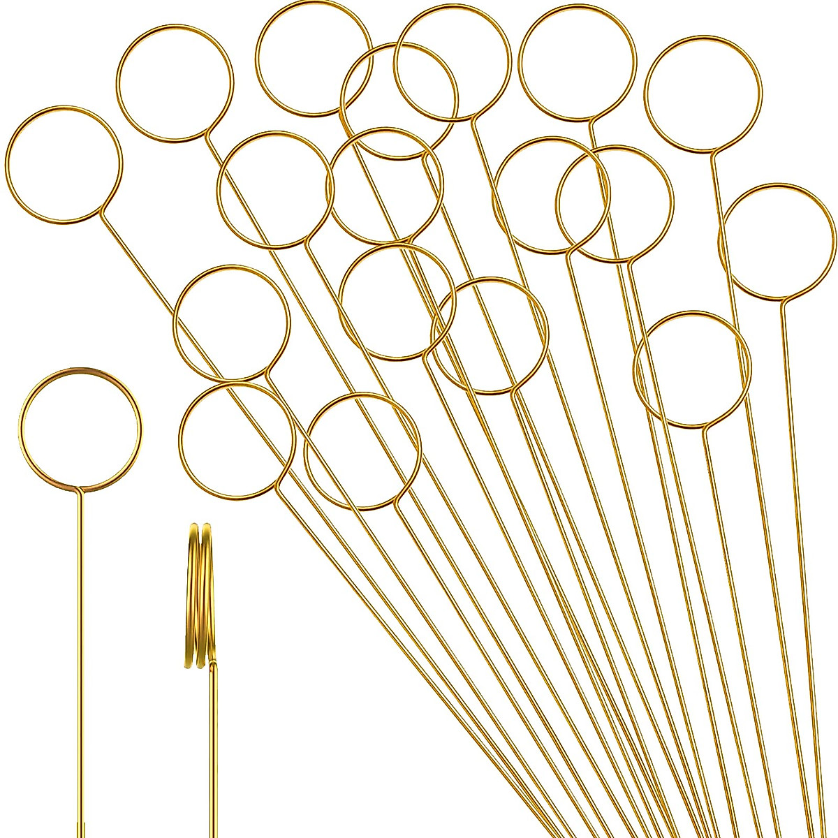 lsshao 30-Piece Floral Place Card Holder Set - 13.4 Inch Table Number Holders for Weddings, Birthdays, Parties, and DIY Crafts - Perfect Valentine's Day Gift Idea!