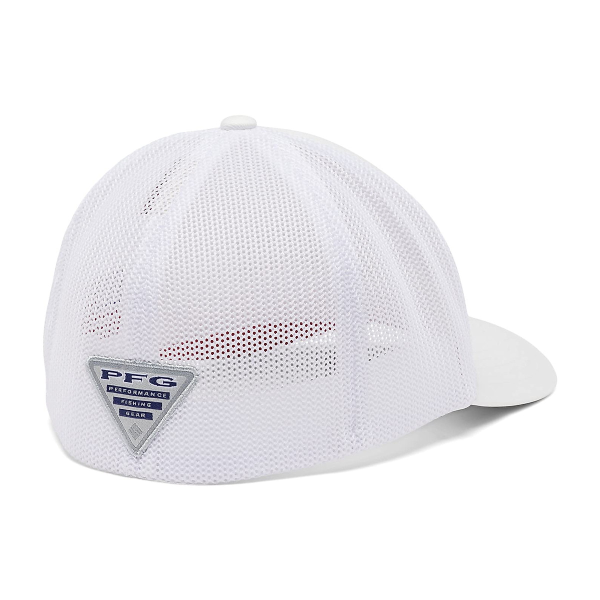 Columbia Unisex Pfg Mesh Ball Cap, White, Vivid Blue, Usa Flag, Large/X-Large