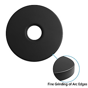 Straight Shower Arm with Flange, Ceiling Mount 3 Inches Rain Shower Head Arm Extension Replacement with Anti-Scratch Escutcheon Plate, DOLGABA Matte Black