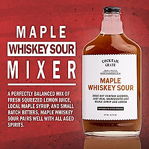 Cocktail Crate Whiskey Lover's 3 Pack Drink Mixers | Award-Winning Craft Cocktail Mixers - Premium Cocktail Syrup Handcrafted with Aromatic Bitters & Demerara Sugar | 12oz - 3 pack