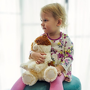 WEGEDU Tabby Kitten Cat Stuffed Animal - Calico Kitty Plush Toy for Kids and Babies, Bedtime and Birthday Gift, 14.6 inches